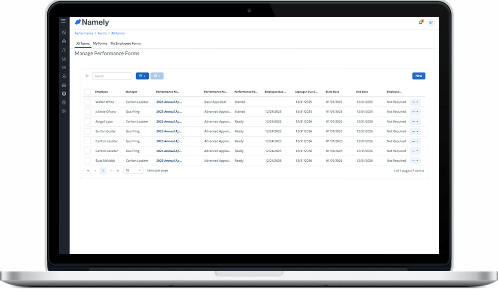Performance Management in an All-in-One HCM | Namely