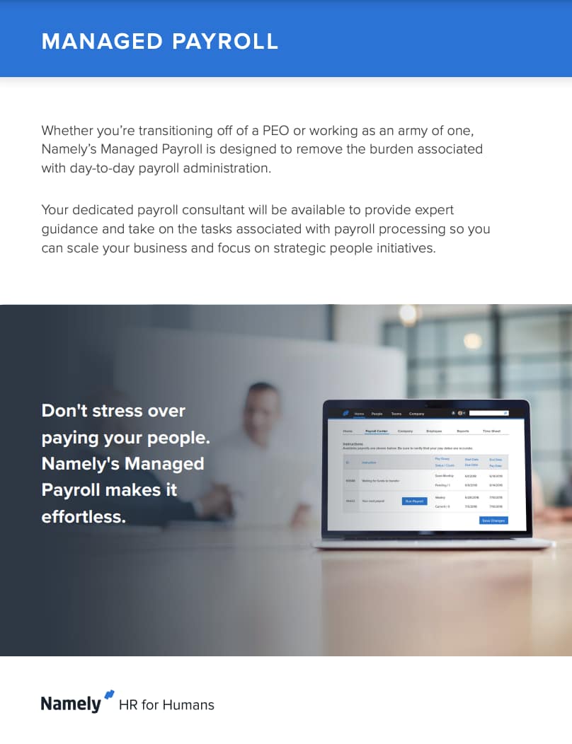 Managed Payroll Brochure - Namely