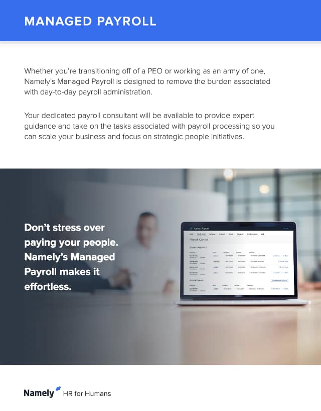 Namely's Managed Payroll Brochure - Namely