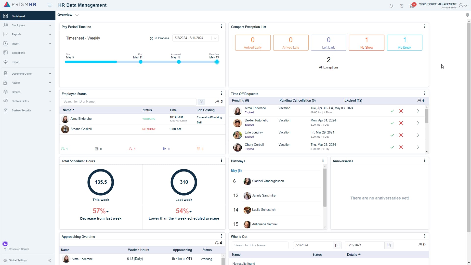 PrismHR Workforce Management - PrismHR