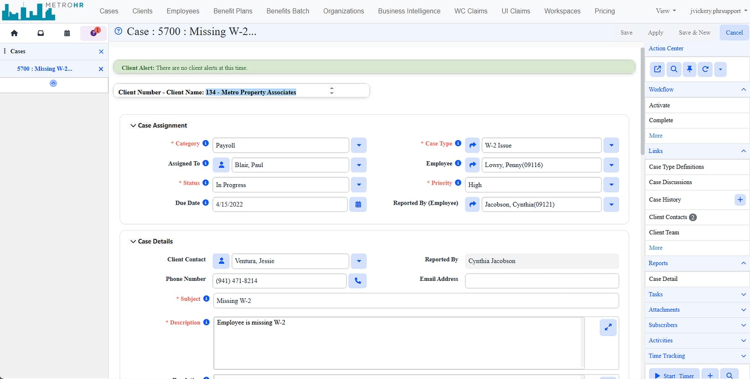PrismHR ClientSpace - PrismHR