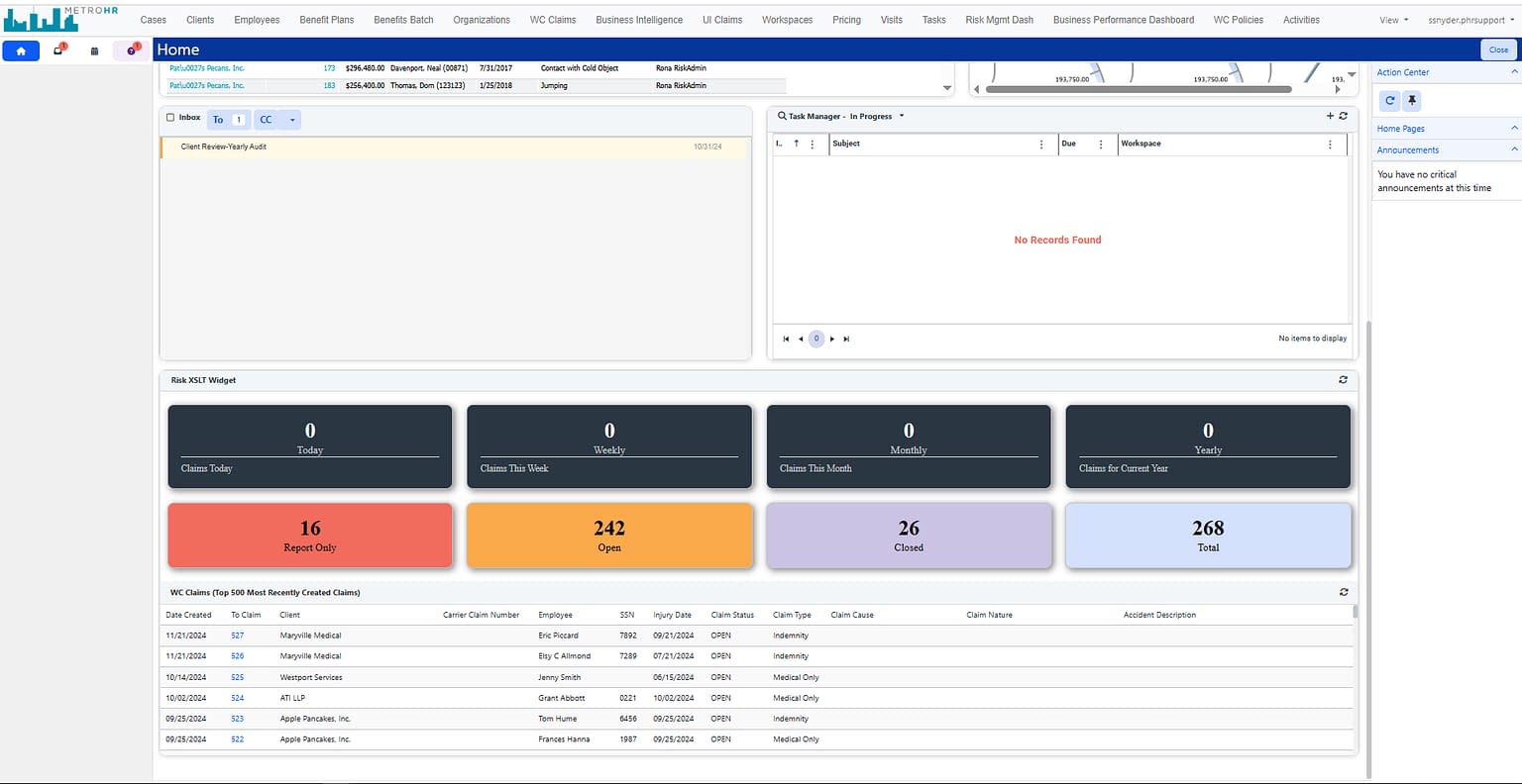 PrismHR ClientSpace Risk Management - PrismHR